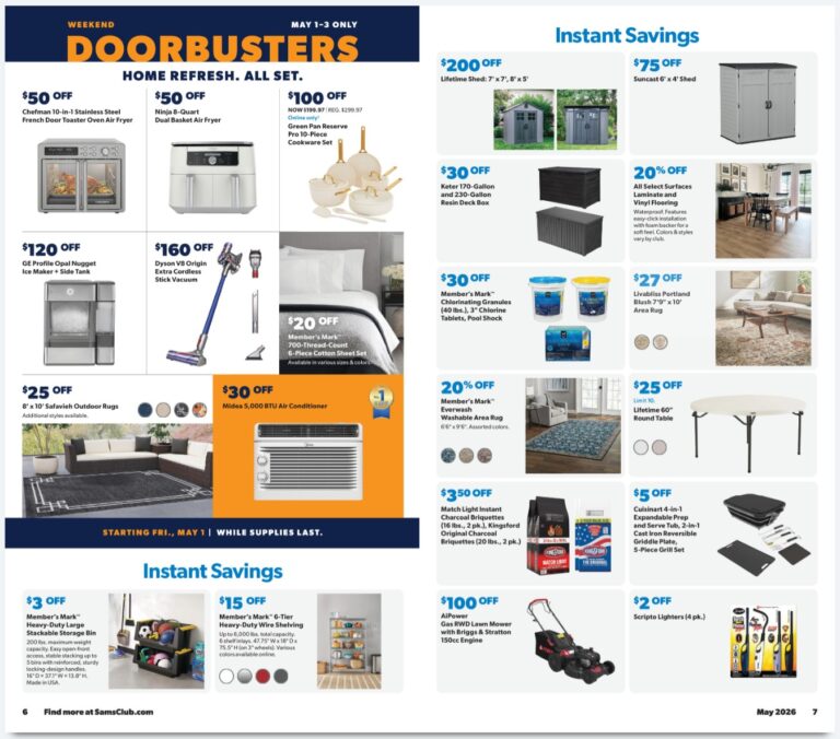 Sam’s Club May 2026 Instant Savings Coupon Book – RetailShout.com